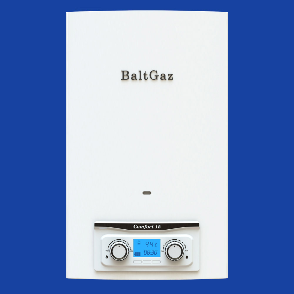 Газовая колонка BaltGaz Comfort 15 – купить c доставкой по СПб | Интернет-магазин Santechnika-spb.ru