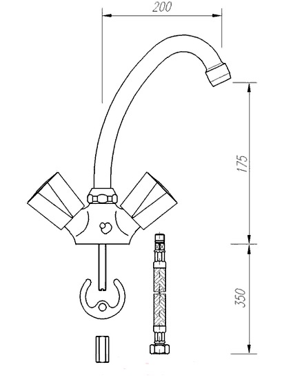Смеситель Mofem Primula 105 PRIM, кухонный, 140-0002-26 – купить c доставкой по СПб | Интернет ...